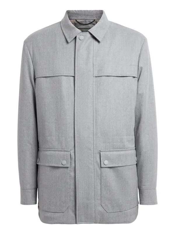 Canali Wool Field Jacket - Grey