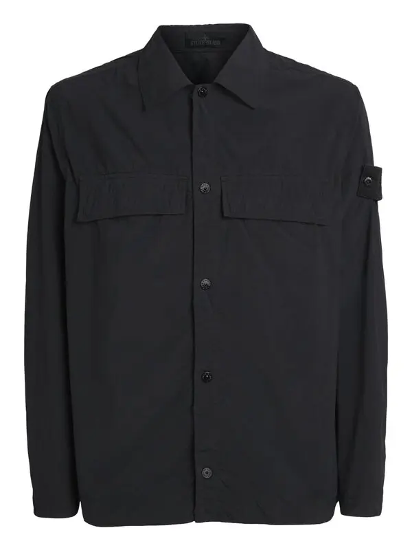 Stone Island Nylon Tela Overshirt - Black