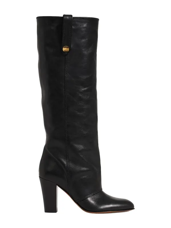 Chloé Leather Knee-high Boots - Black