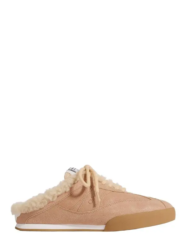 Chloé Shearling Lined Mules - Authentic Brown
