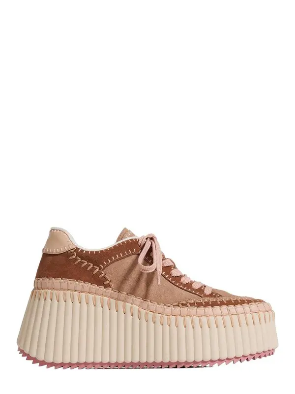 Chloé Nama" Platform Sneakers - Faded Rose