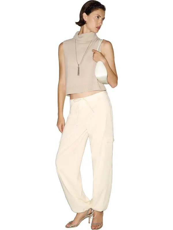 REFORMATION Sawyer Cargo Pant - Ivory