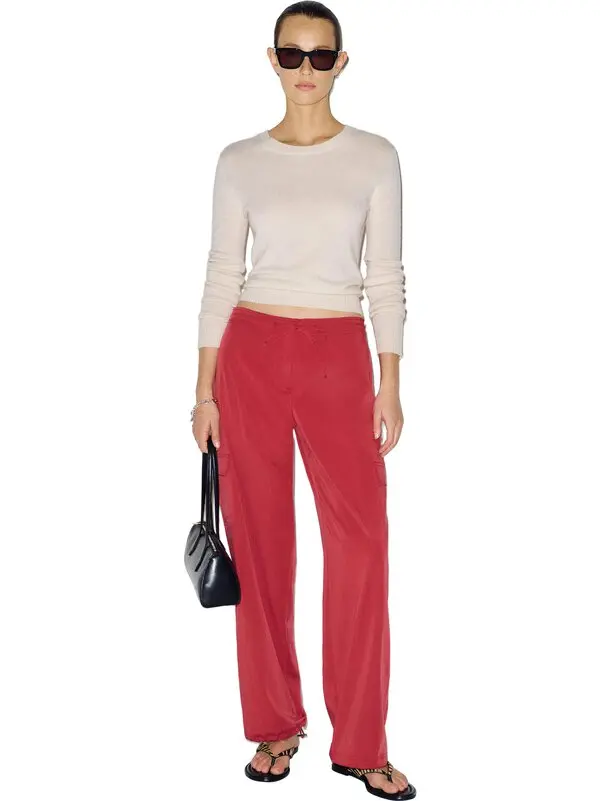 REFORMATION Sawyer Cargo Pant - Red