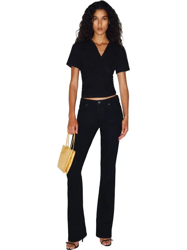 REFORMATION Larah Knit Top - Black