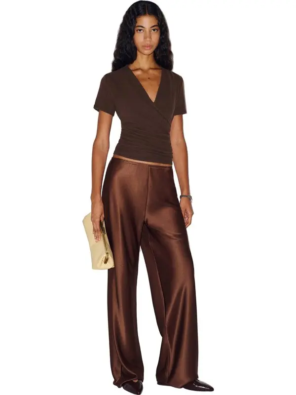 REFORMATION Larah Knit Top - Brown