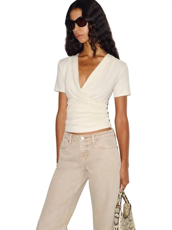 REFORMATION Larah Knit Top - Ivory