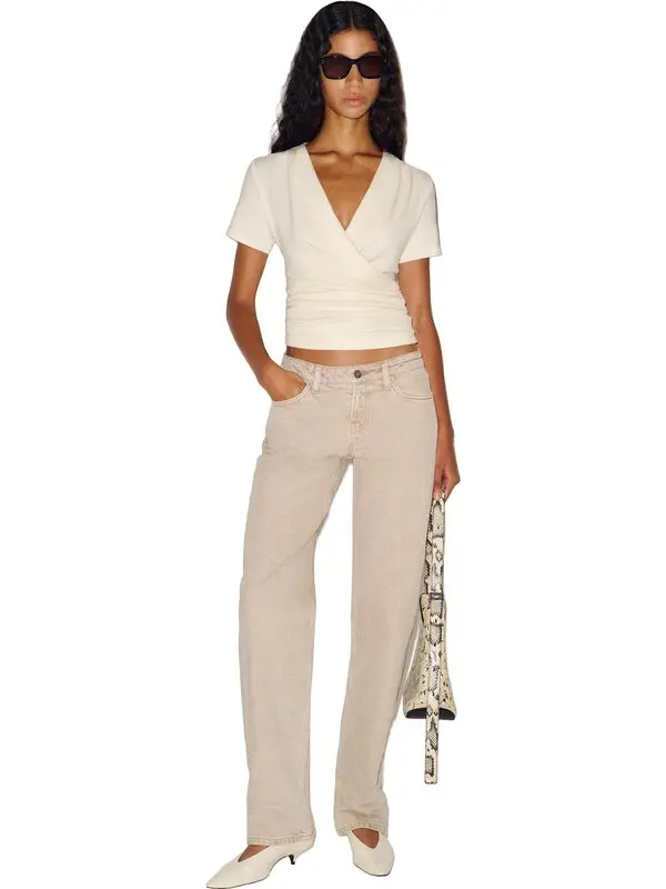 REFORMATION Larah Knit Top - Ivory