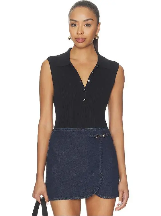 Paige Vesta Knit Top - Black