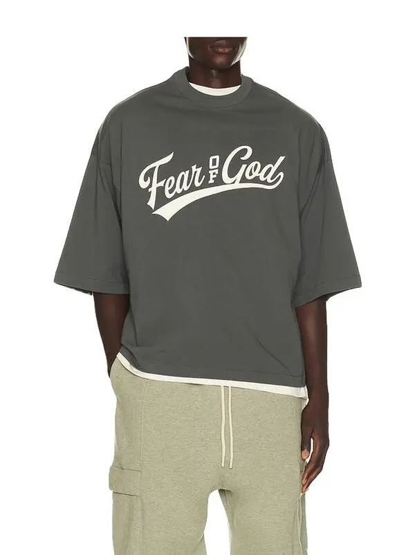 Fear Of God Merch Tee In Black - Iron Grey
