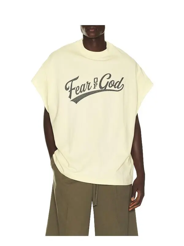 Fear Of God Cut Off 90's Shirt In White - Chalk
