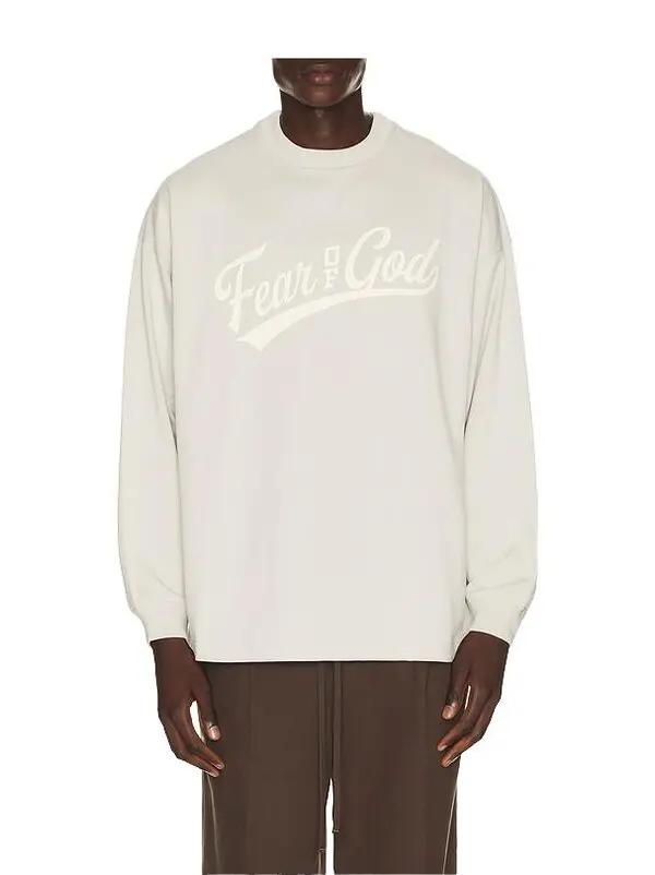 Fear Of God Merch Long Sleeve Tee In Grey - Overcast