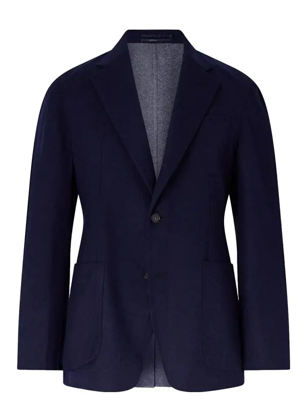 Dunhill Mohair And Silk-blend Blazer - Blue