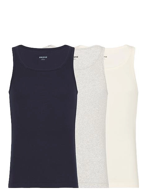 SKIMS Cotton Rib Tank 3-pack In Multi - Ecru Multi