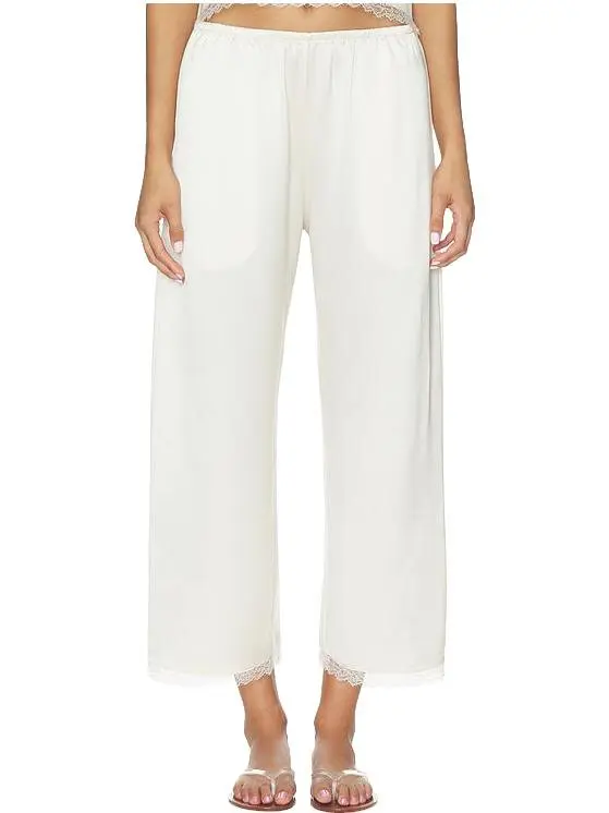 LESET Barb Lace Crop Pant - Creme