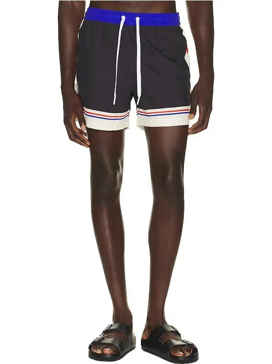 DUVIN DESIGN Usa Leisure Swim Shorts - Black