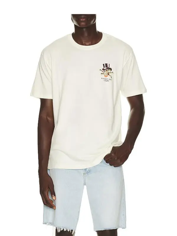 Brixton X Burger She Wrote Tee In White - Natural
