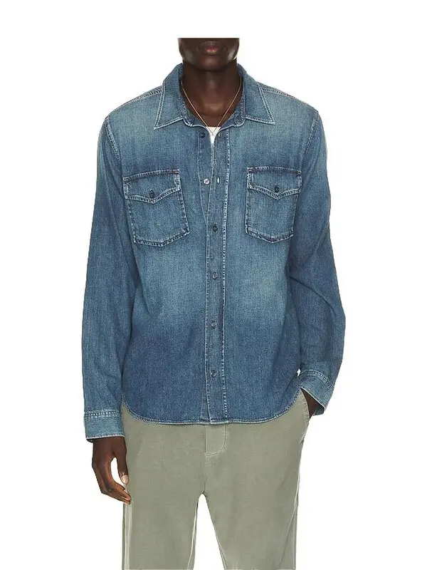 Citizens Of Humanity Cairo Utility Shirt In Blue - Recess