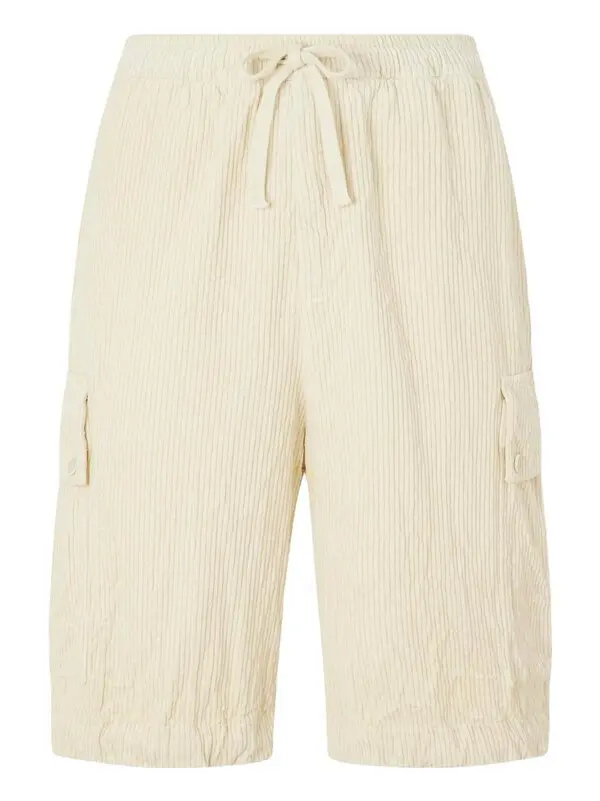 Barena Venezia Wide-leg Cotton-corduroy Cargo Shorts - Neutrals