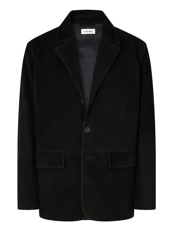 FRAME Suede Blazer - Black