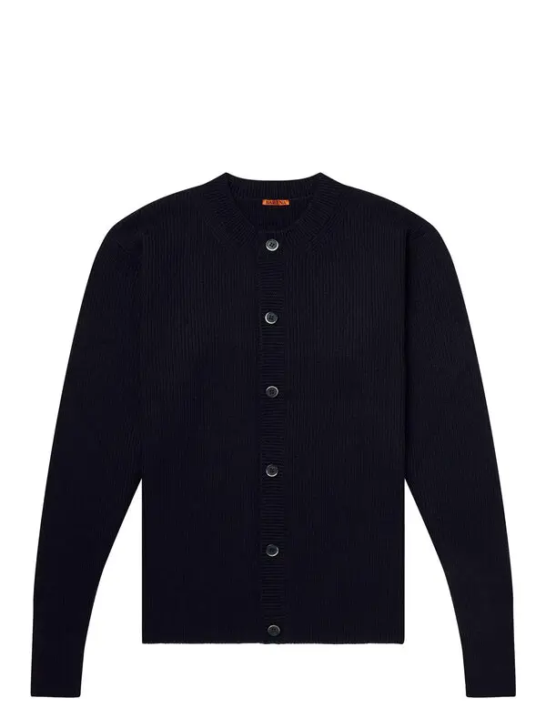 Barena Venezia Virgin Wool Cardigan - Navy