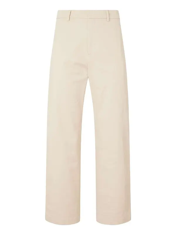 Barena Venezia Wide-leg Cotton-blend Gabardine Trousers - Ecru