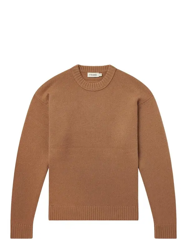 FRAME Cashmere Crewneck Sweater - Brown
