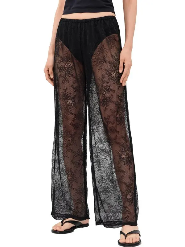 RUNAWAY THE LABEL Moda Lace Pants - Black