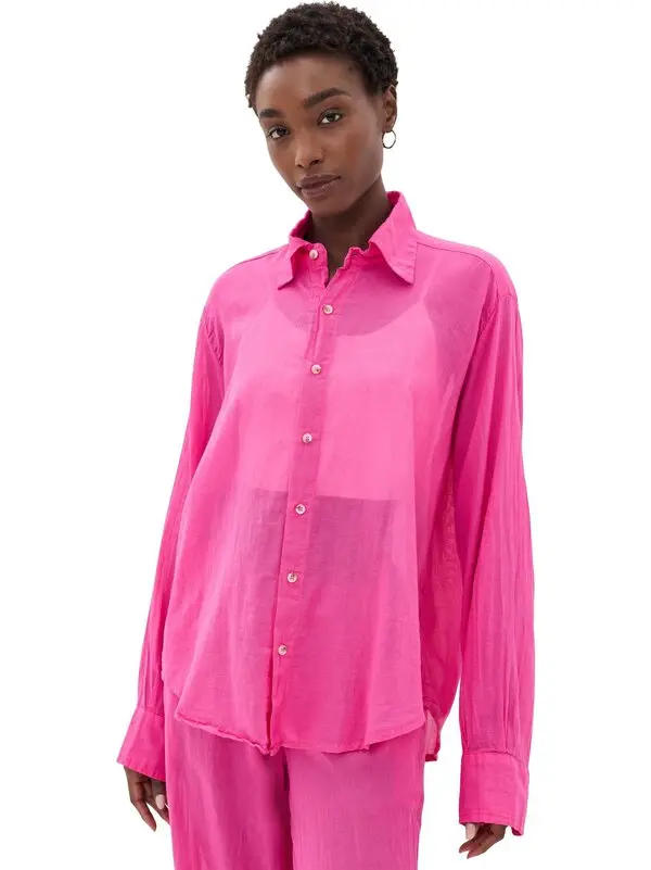 ALL THREE Daniel Gauze Shirt - Diva