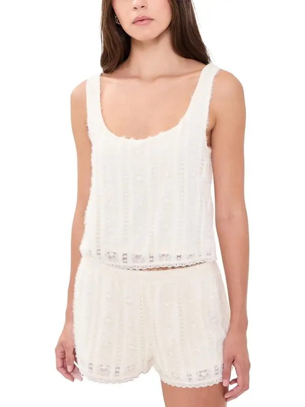 Z Supply Ella Lace Tank - Sandstone