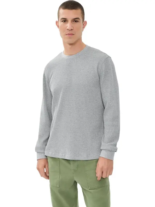 Rails Smith Waffle Knit Sweater - Heather Grey