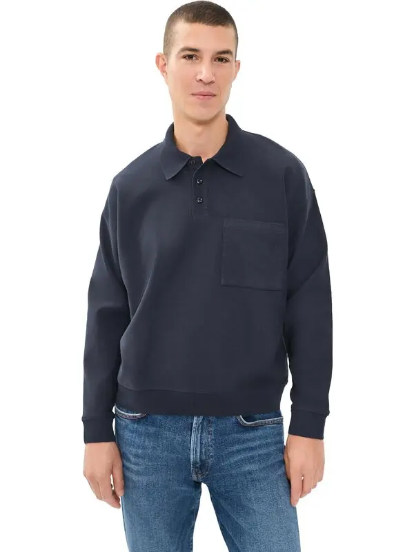 Citizens Of Humanity French Terry Rugby Polo - Navy