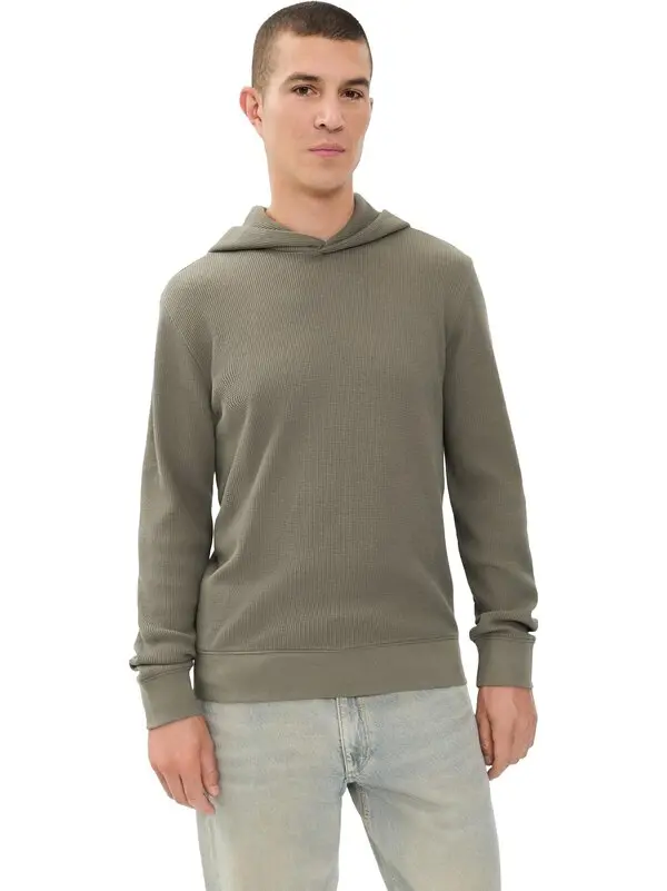 Rails Gates Waffle Knit Hoodie - Pine Needle