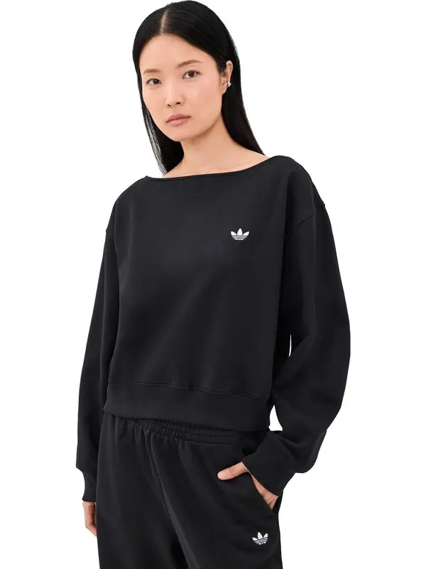 Adidas Essential Fleece Crew Sweatshirt - Black