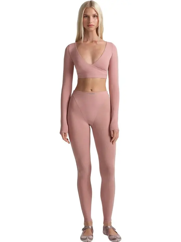 SKIMS V Panel 28" Legging | Pink | Large | Nike Weightless Layers - Himalayan
