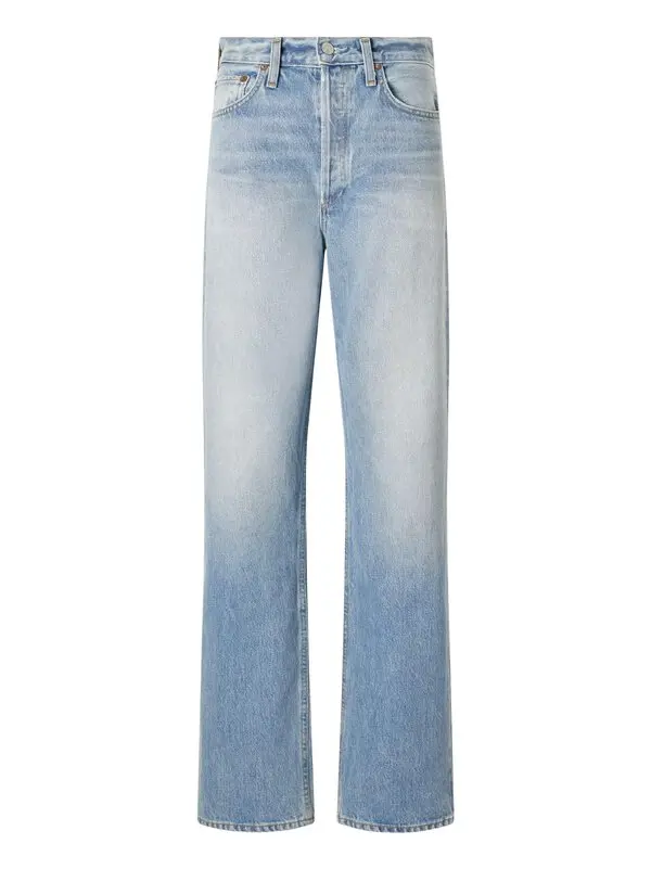 AGOLDE Kelly High-rise Straight-leg Jeans - Light Denim