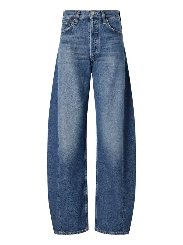 AGOLDE Luna High-rise Barrel-leg Jeans - Blue