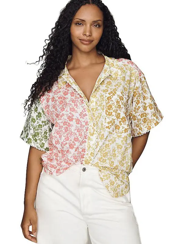 English Factory Floral Button Down Shirt - Multi
