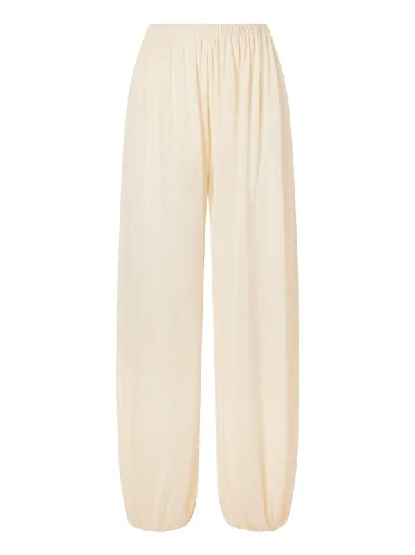 Aflalo Lolana Satin-jersey Balloon Pants - Neutrals