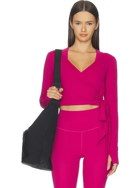 Splits59 Bella Airweight Lite Wrap Top - Sangria