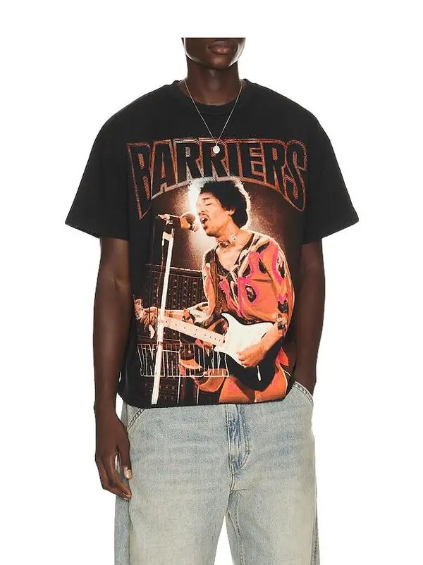 BARRIERS WORLDWIDE X Jimi Hendrix Soul Brother Tee - Black