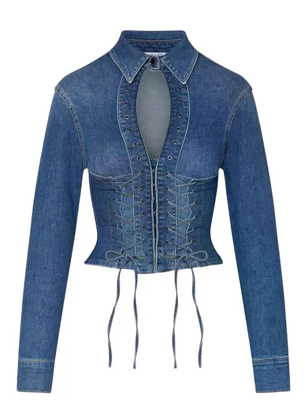 Liu Jo Lace-up Jacket - Blue