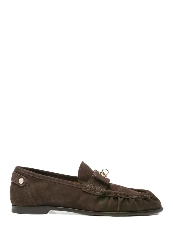 Sandro Leather Loafers - Brown