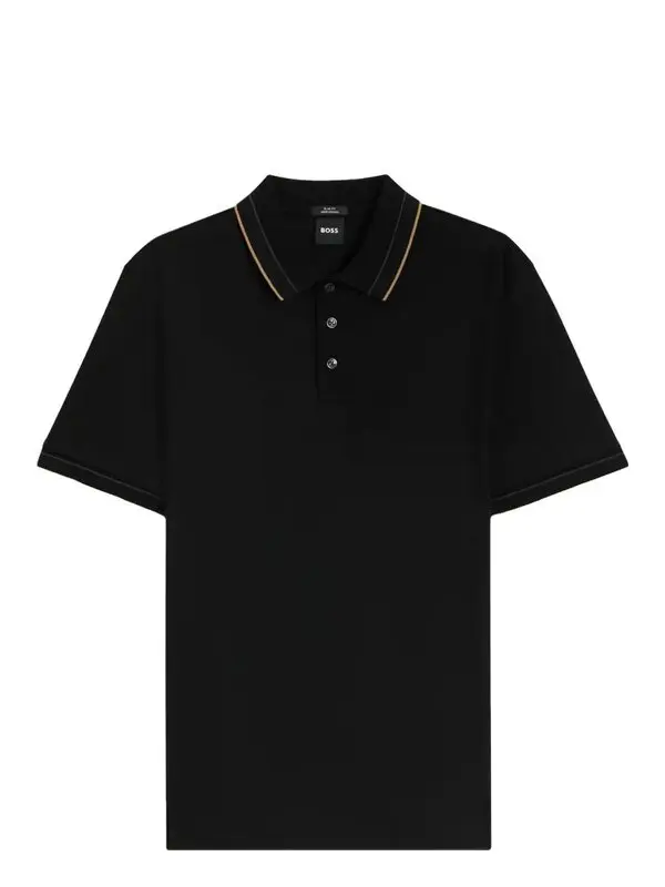 BOSS Cotton Polo Shirt - Black
