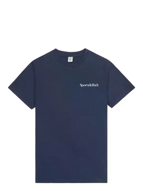 SPORTY & RICH Short-sleeve Logo-detail T-shirt - Blue