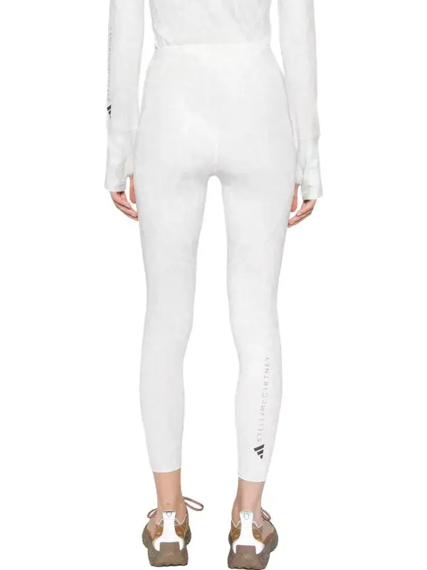 Adidas By Stella McCartney Leopard-print Leggings - White