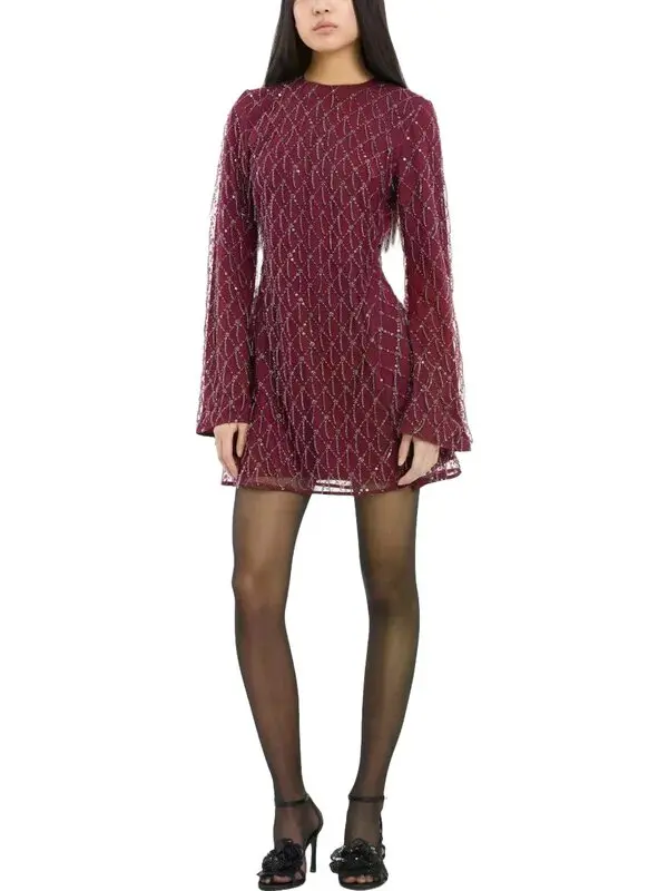 ROTATE BY BIRGER CHRISTENSEN Sequin Embellished Mini Dress - Red