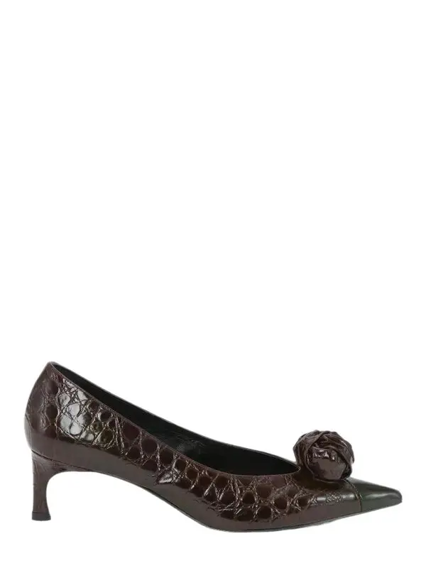 ROTATE BY BIRGER CHRISTENSEN Mid-heel Leather Pumps - Brown