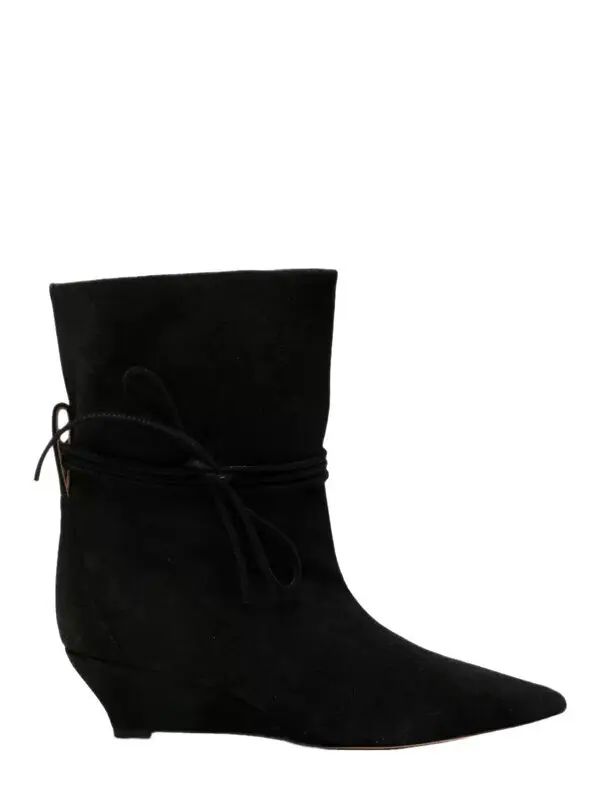 ODISSI Pointed-toe Wedge Boots - Black
