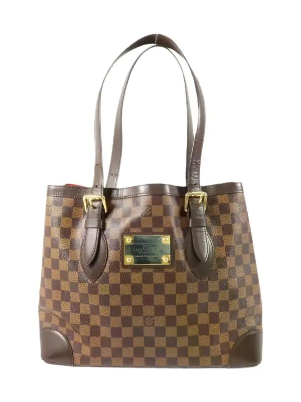 LOUIS VUITTON Damier Ebene Hampstead Tote Bag - Brown
