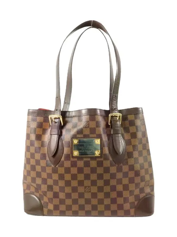 LOUIS VUITTON Damier Ebene Hampstead Tote Bag - Brown